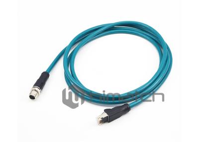 China 5M Green Cat5e Ethernet Cable 4 Pairs with PUR Jacket For Factory Automation for sale