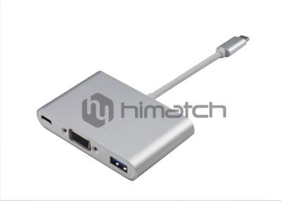China Black USB 3.1 Type C Cable To VGA Female USB3 F Type C Connector Female Docking for sale