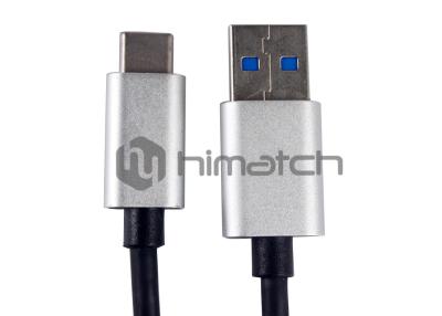 China Plug USB 3.1 Type C Cable Sync Data Charging With Silver Aluminium Shell for sale