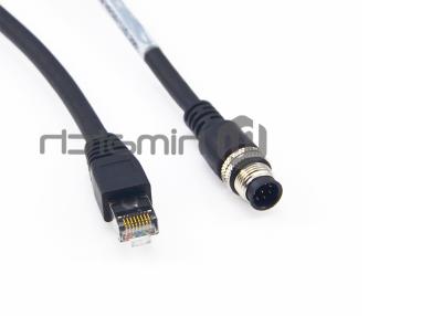 China Fieldbus Cable Assembly / M12 8 Pin to RJ45 Ethernet Cable With PUR Jackets for sale