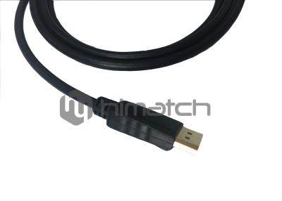 China 3ft / 0.9m 4K 1080P Displayport 1.2 Cable Male To Male For HDTV Projector Display Monitor for sale