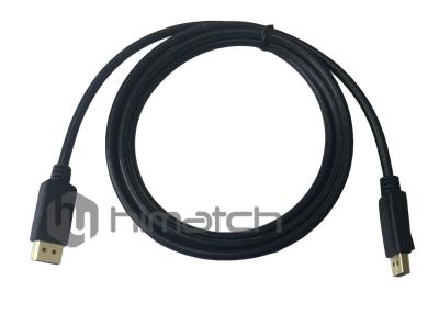 China Black DisplayPort 1.2 Cable Length Customized With Latches REACH Compliant for sale