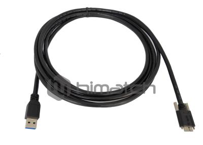 China Thumbscrew Straight Entry 1.8M 30V USB3 Vision Cable for sale