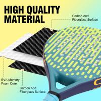 China Logo OEM Carbon Fiber Eva Core Padel Tennis Racket OEM Paddle Racket by WOOWAVE for sale