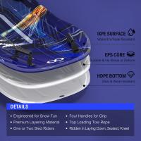 China XPE EPS HDPE Snow Sled for Unisex Kids Adult Customizable Logo 2 Handles and Pull Rope for sale