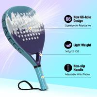 China WOOWAVE Professional Carbon Fiber Custom EVA Memory Core Soft Beach Tennis Racket Blue Padel for sale