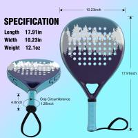 China WOOWAVE Professional Carbon Fiber Custom EVA Memory Core Soft Beach Tennis Racket Blue Padel for sale