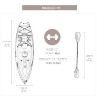 China Rotomolded Fishing Kayak with Pedals and Bubble Film Plastic Bag Package NO Inflatable for sale