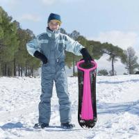 China 92cm Length Snow Scooter for Children Durable Plastic Ski Sledge Folding Kick-Scooter for sale