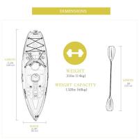 China 2.1-3m Length Rotomolded Kayak Manufactured by WOOWAVE LLDPE/HDPE Material for sale