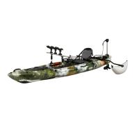 China Motor Design Sit On Plastic Single Kayak De Pesca 360*80*35cm Size 200lbs Power Advise for sale
