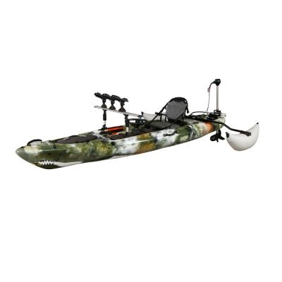 China Motor Design Sit On Plastic Single Kayak De Pesca 360*80*35cm Size 200lbs Power Advise for sale