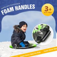 China Customer Requirements 21 Inch Green IXPE Skiing Snow Board Snow Tube Sled with Handles for sale