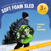 China Customer Requirements 21 Inch Green IXPE Skiing Snow Board Snow Tube Sled with Handles for sale