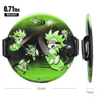 China Customer Requirements 21 Inch Green IXPE Skiing Snow Board Snow Tube Sled with Handles for sale
