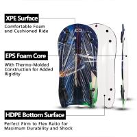 China Kids Snowboard With Handle and Rope BLUE Foam Plastic Snow Sled for Hot Winter Sale for sale