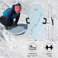China Customized Snow Skiing Snow Sleds with Brake and Semi-ellipse Snowboard Snow Scooter for sale