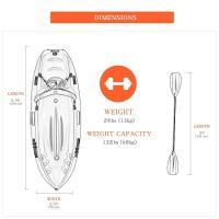 China 180*70*23cm Fishing Kayak Perfect for Fishing in 2019 Yellow or Customized Colors for sale