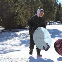 China Green PE Foam Core 21inch Round Snowboard for Child in Winter Outdoor Activities for sale
