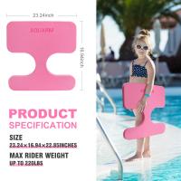China Foldable Pink TPE Pool Floats for Kids Woowave Design Swimming Water Saddle Seat for sale