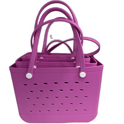 China EVA Beach Bag for Summer Custom Large Capacity Totes Bags in Durable Silicone Material for sale