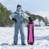 China Plastic Snow Sled Scooter Foldable Ski Snowboard for Winter Sports 36*32*10inch Size for sale