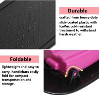 China Plastic Snow Sled Scooter Foldable Ski Snowboard for Winter Sports 36*32*10inch Size for sale