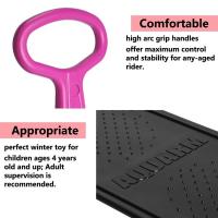 China Plastic Snow Sled Scooter Foldable Ski Snowboard for Winter Sports 36*32*10inch Size for sale