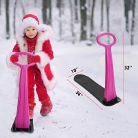 China Plastic Snow Sled Scooter Foldable Ski Snowboard for Winter Sports 36*32*10inch Size for sale