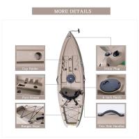 China Max Paddlers 1 Woowave Rotomolded Boat Fishing Kayak with Paddles LLDPE Hull Material for sale