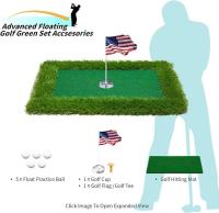 China Cages Mats EVA Mini Golf Putting Floating Green Water Play Golf Hitting Mat for Pool Fun for sale