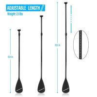 China Woowave Carbon Fiberglass Stand Up Sup Paddle with 13.625kgs/30lbs Carton Weight for sale
