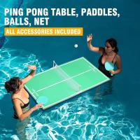 China OEM Logo 2024 Water Play Game Set Float EVA Pingpong Tables Tennis for Outdoor Pool Fun for sale