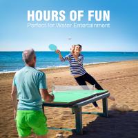 China OEM Logo 2024 Water Play Game Set Float EVA Pingpong Tables Tennis for Outdoor Pool Fun for sale