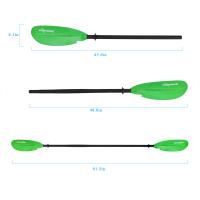 China Silk Logo 2 Sections Aluminum Fiberglass Light Weight Paddling Kayak Paddle by Woowave for sale