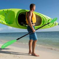 China Silk Logo 2 Sections Aluminum Fiberglass Light Weight Paddling Kayak Paddle by Woowave for sale