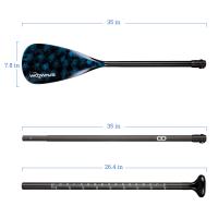 China Sup Paddles 3-Piece Adjustable Carbon Fiber Paddles for Water Sports Lakes Rivers for sale