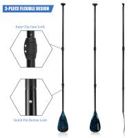 China Sup Paddles 3-Piece Adjustable Carbon Fiber Paddles for Water Sports Lakes Rivers for sale
