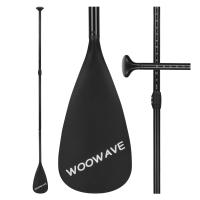 China 2.1lbs Woowave 3 Piece SUP Paddle Board Boat Carbon Fiber Paddle Oar for Fishing Kayak for sale