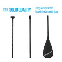 China 2.1lbs Woowave 3 Piece SUP Paddle Board Boat Carbon Fiber Paddle Oar for Fishing Kayak for sale