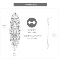 China 130kgs/287lbs Load Capacity WOOWAVE Canoe Kayak Sail Perfect for Lakes Rivers Excitement for sale