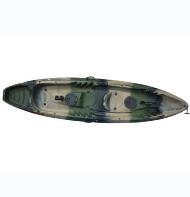 China Load Capacity 300kgs/661lbs Army Green Tandem Kayak for Lakes Rivers Fishing Woowave for sale