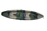 China Load Capacity 300kgs/661lbs Army Green Tandem Kayak for Lakes Rivers Fishing Woowave for sale