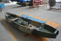 China Load Capacity 300kgs/661lbs Army Green Tandem Kayak for Lakes Rivers Fishing Woowave for sale