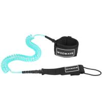 China 8/10 FT TPU Coiled Surfing Leash Rubber Logo for Surfboard and Shortboard for sale