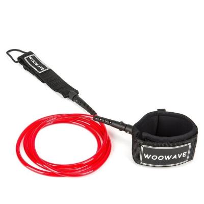China SUP Surfboard Leash Surf Straight leash Red for 6'7'8'9'10'11'12' boards by Woowave OEM for sale