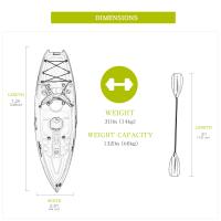 China Woowave 2.2m Children Kid Sea Kayak Canoe with Accessories 14kgs/31lbs Paddlers Max 1 for sale