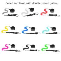 China Polyurethane Coil Surfboard Wire Rope Leash for Inflatable SUP Canoe Kayak Accessories for sale