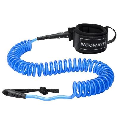 China Surfboard Leash 6ft 7mm Thick Wire Rope for Lakes Rivers Stainless Steel Double Swivels for sale