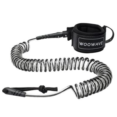 China Single Layer Padded Wrist Strap Surfboard Leash Woowave Design 5.5mm/7mm/8mm Diameter for sale